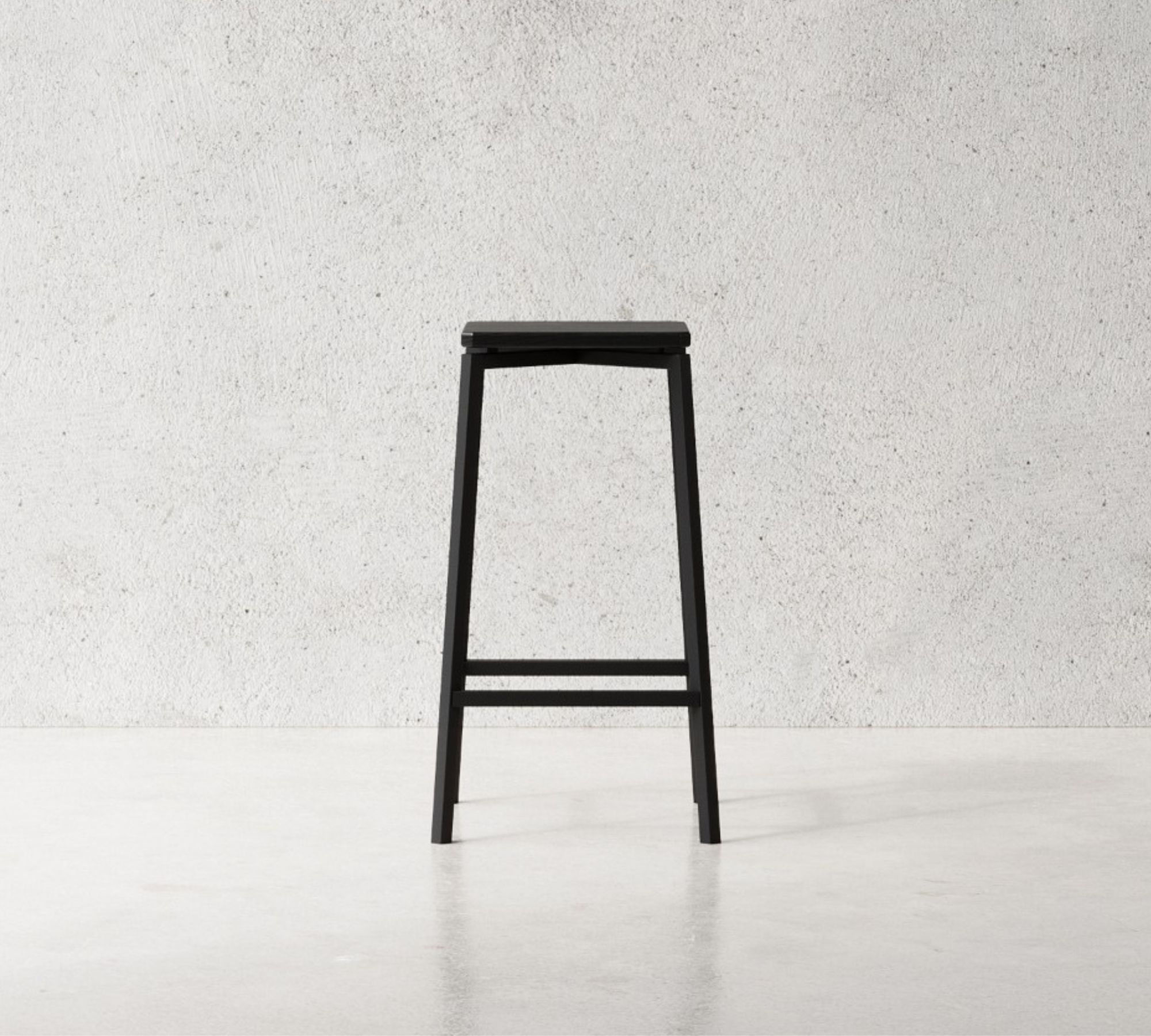 Barhocker 65 Massivholz Metall Schwarz | Nichba | COCOLI